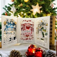 Die Cut Card Topper Large Christmas Santa Wine Glass X 4 - Etsy