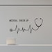 Wall Vinyl Decal Medical Check-up Words Stethoscope Sticker for Clinic ...