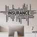 Insurance Words Cloud Vinyl Wall Decal Motivational Office Sticker ...
