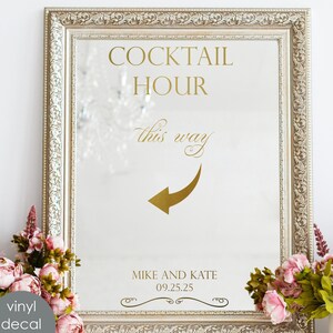 Cocktail Hour Sign Custom Wedding Decal Personalized Reception Decor ...