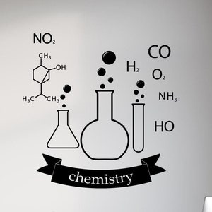 Wall Vinyl Decal Chemistry Science Classroom School Lab Decoration ...