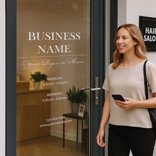 Salon Window Decal - Etsy