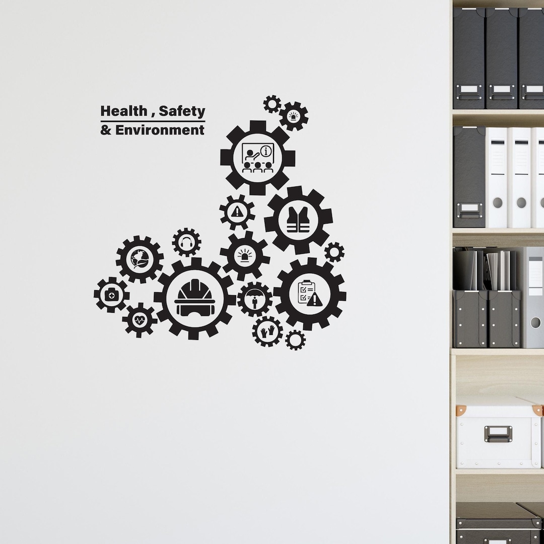 Health Safety Environment Vinyl Wall Decal Work Safety Department ...