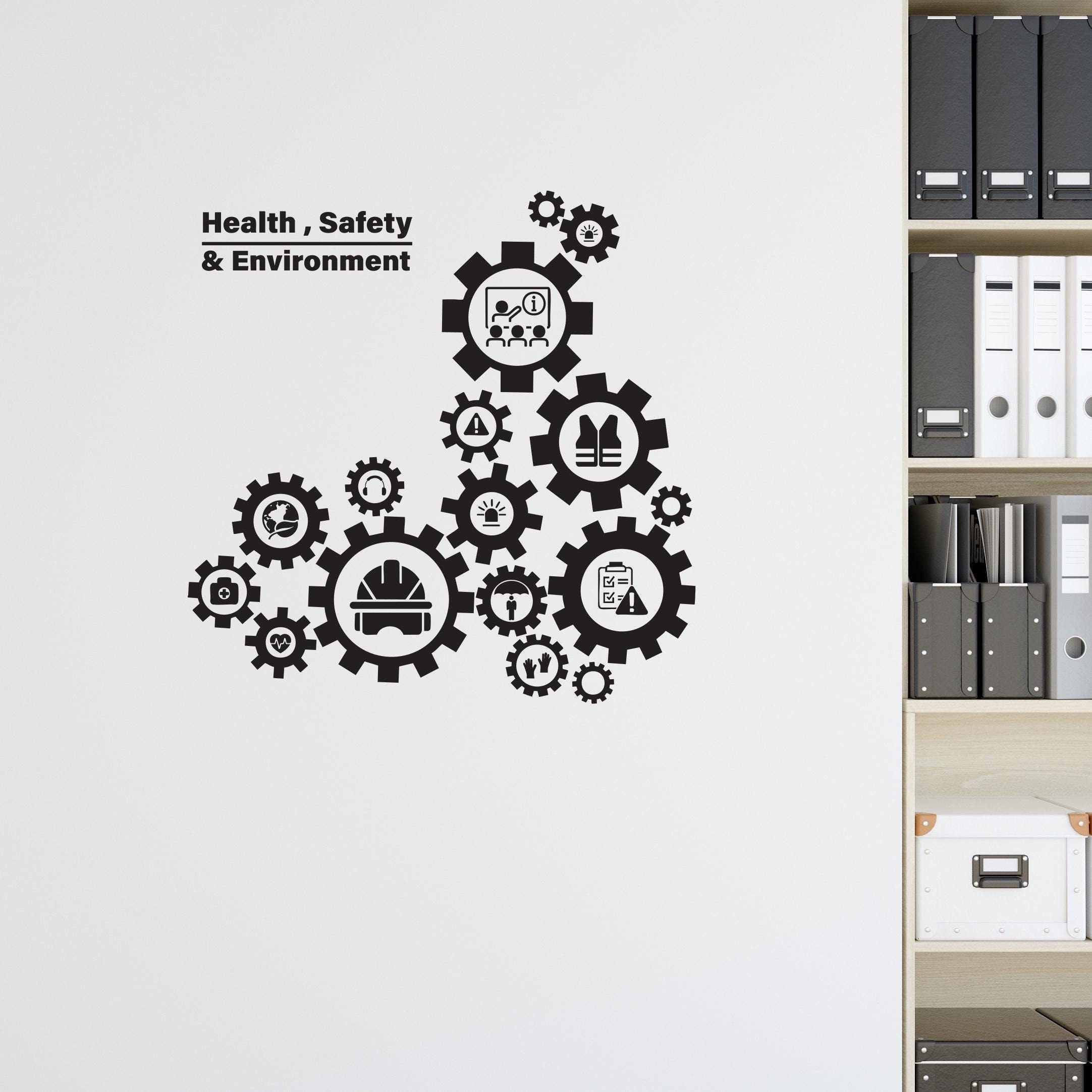 Health Safety Environment Vinyl Wall Decal Work Safety Department ...