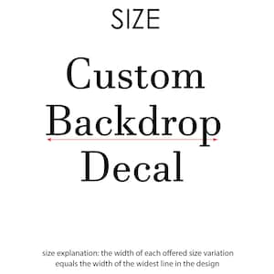 Custom Backdrop Decal | Party Decoration Idea | Personalize Wedding ...