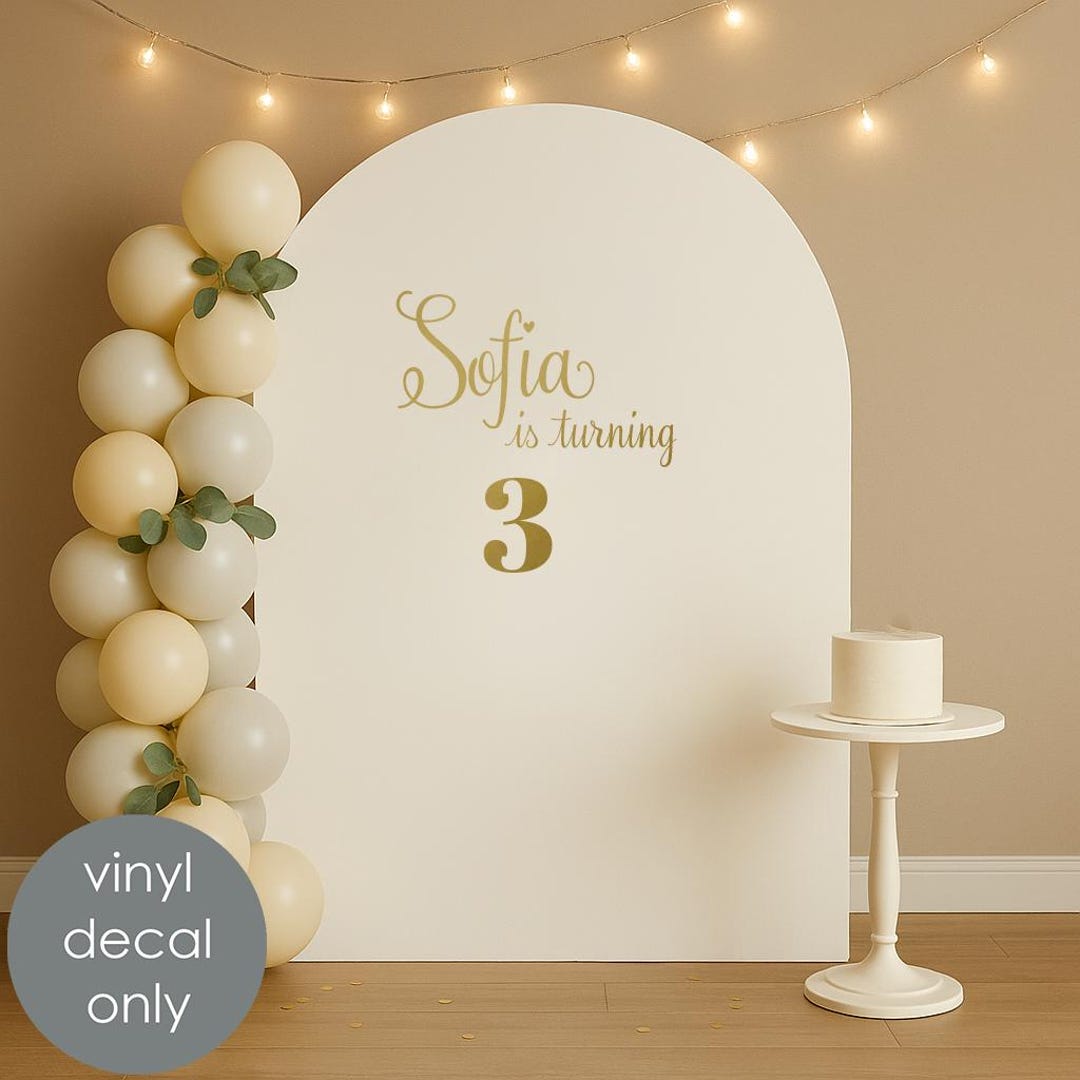 Birthday Daughter or Son Decoration Party Backdrops Custom Vinyl Decal ...