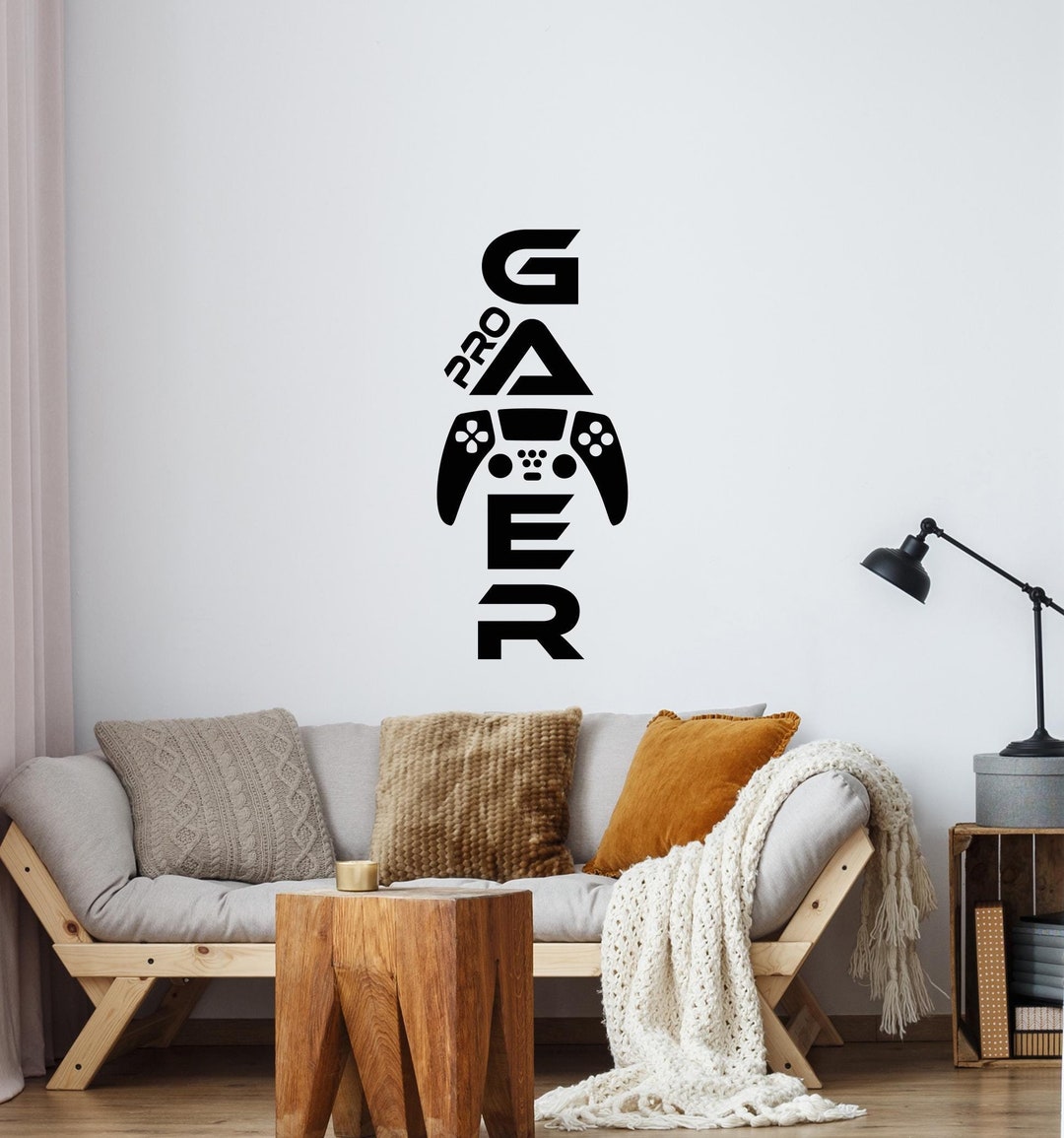 Wall Vinyl Decal Joystick Gamer Gaming Room Decor Video Game Teenager's ...