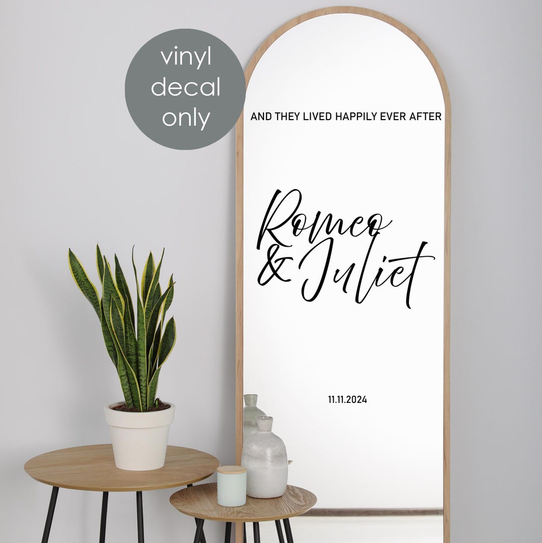 Stylish Wedding Mirror Decal Perfect Welcome Sign for Celebrations ...