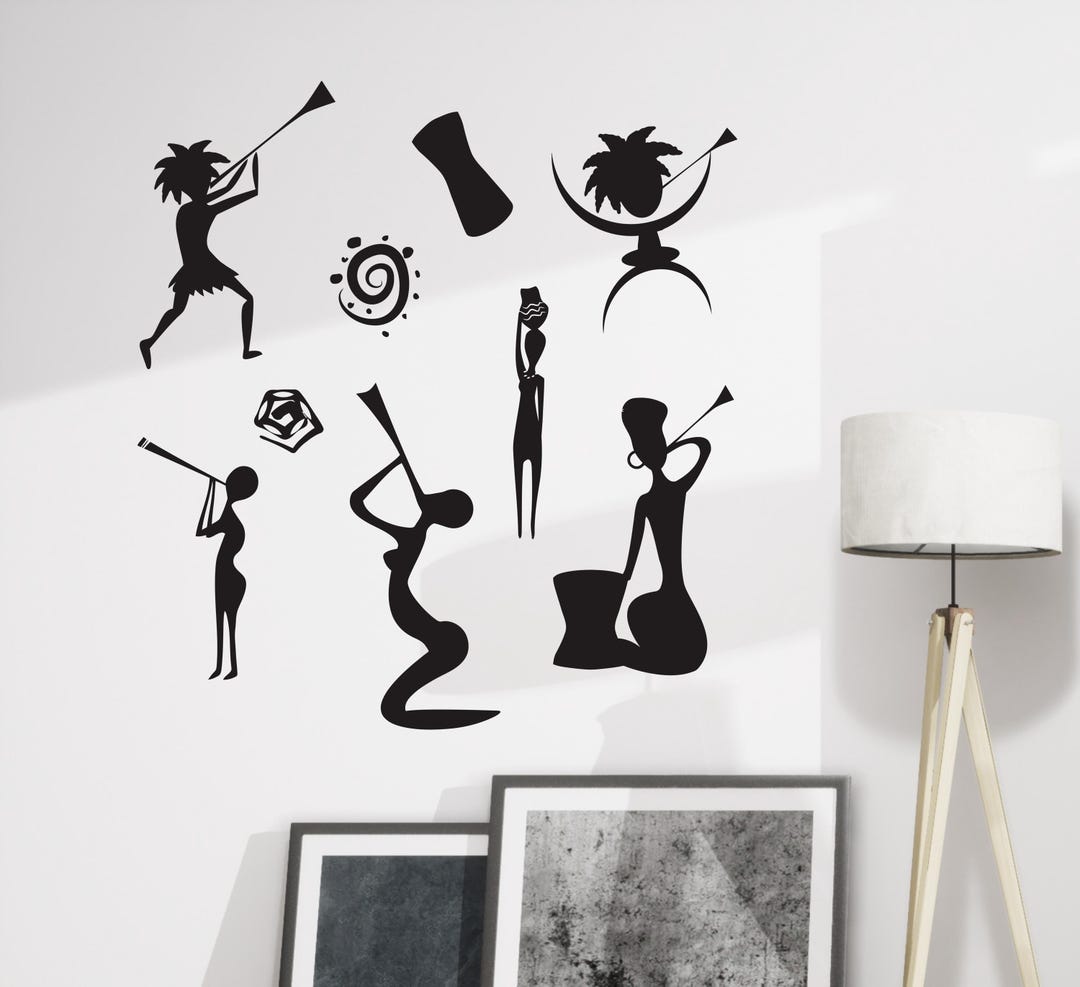 Wall Vinyl Decal African Patten Music Cool Interior Decor Ez4946 - Etsy