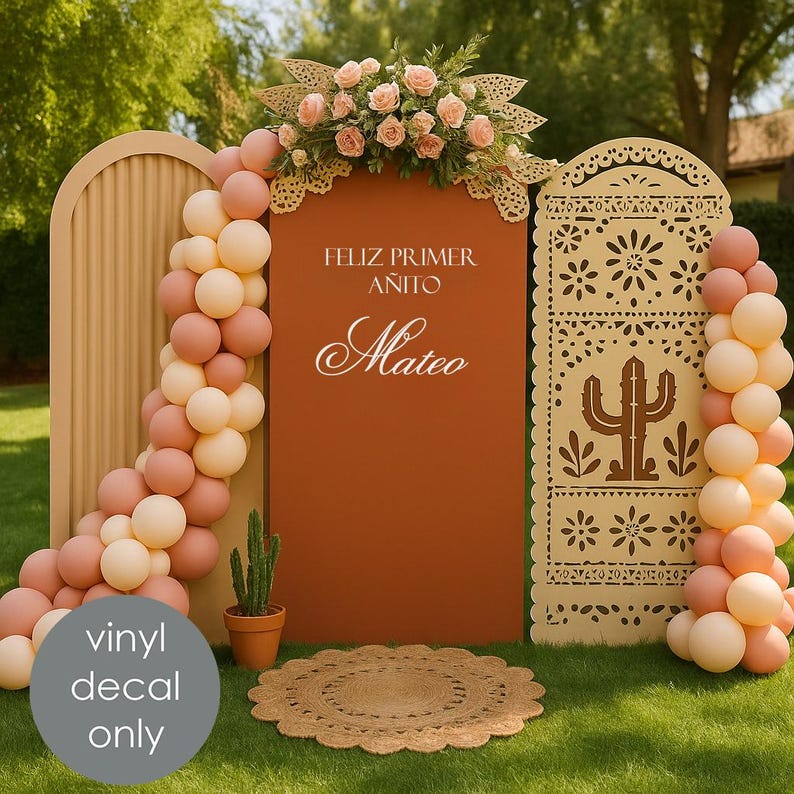 1st Birthday Backdrop Decor Personalized “feliz Primer Añito” Vinyl ...