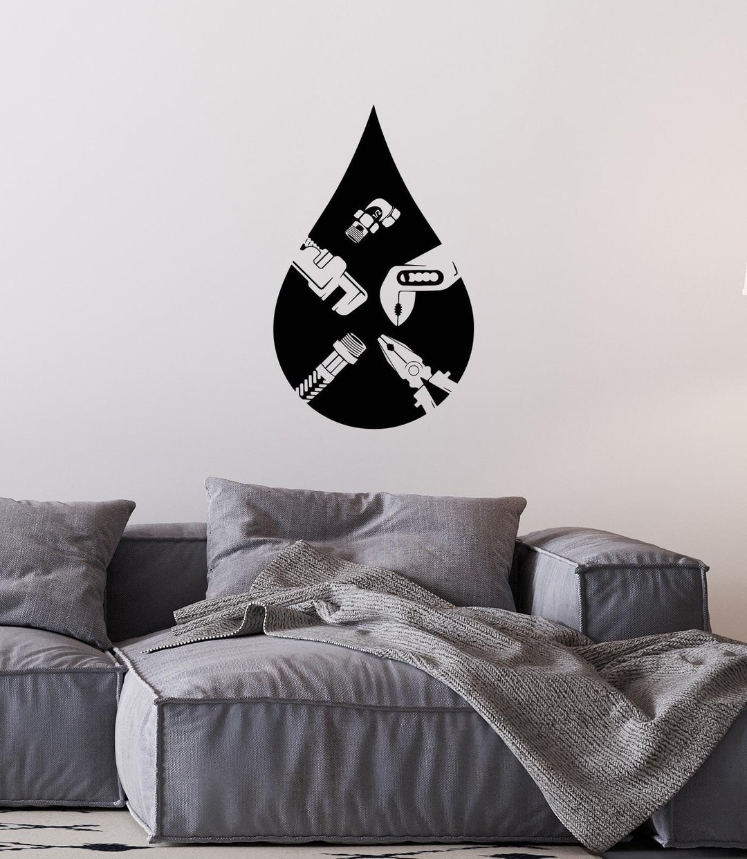 Plumbing Service Vinyl Wall Decal, Professional Plumber Business Sign ...