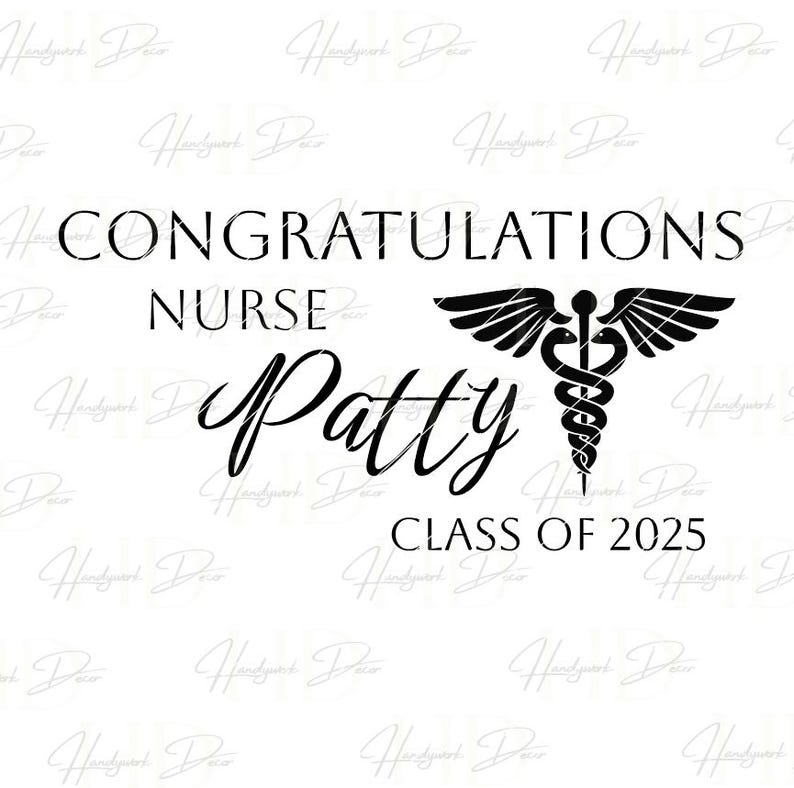 Custom Nurse Graduation SVG – Personalized RN Name Digital File for ...
