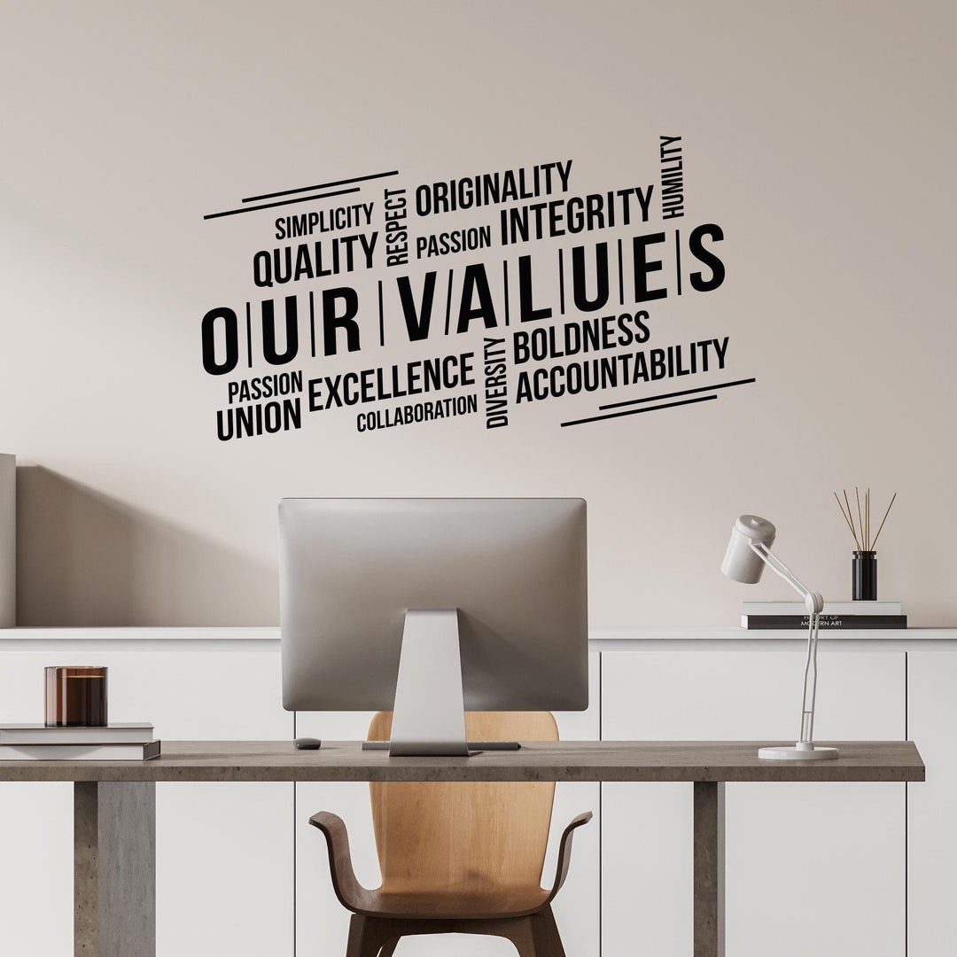 Our Values Wall Art Workplace Decoration Idea Office Space ...