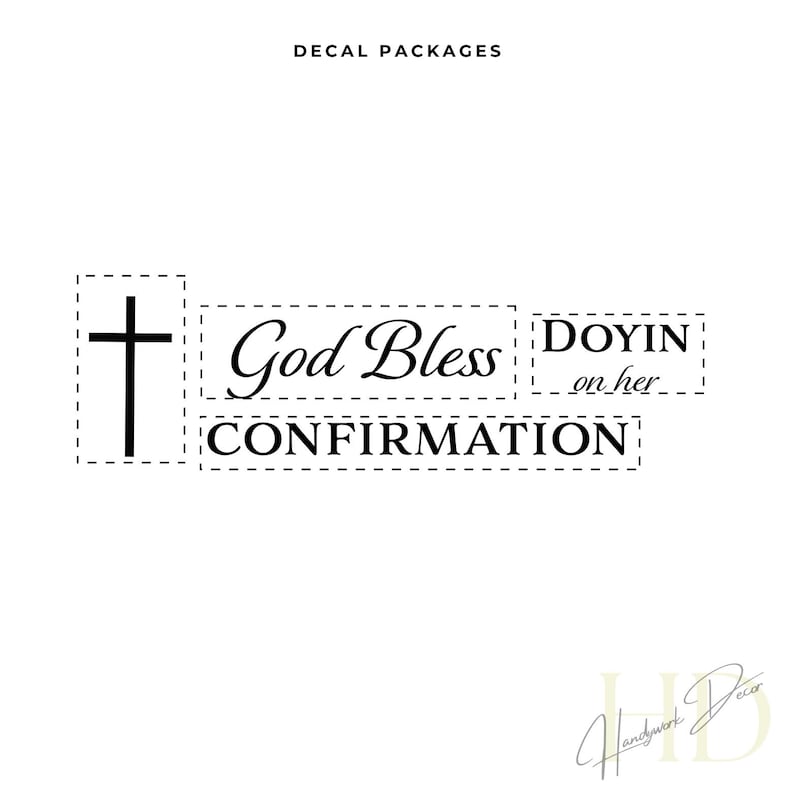 Confirmation Vinyl Backdrop Personalized Decal God Bless Custom Name ...
