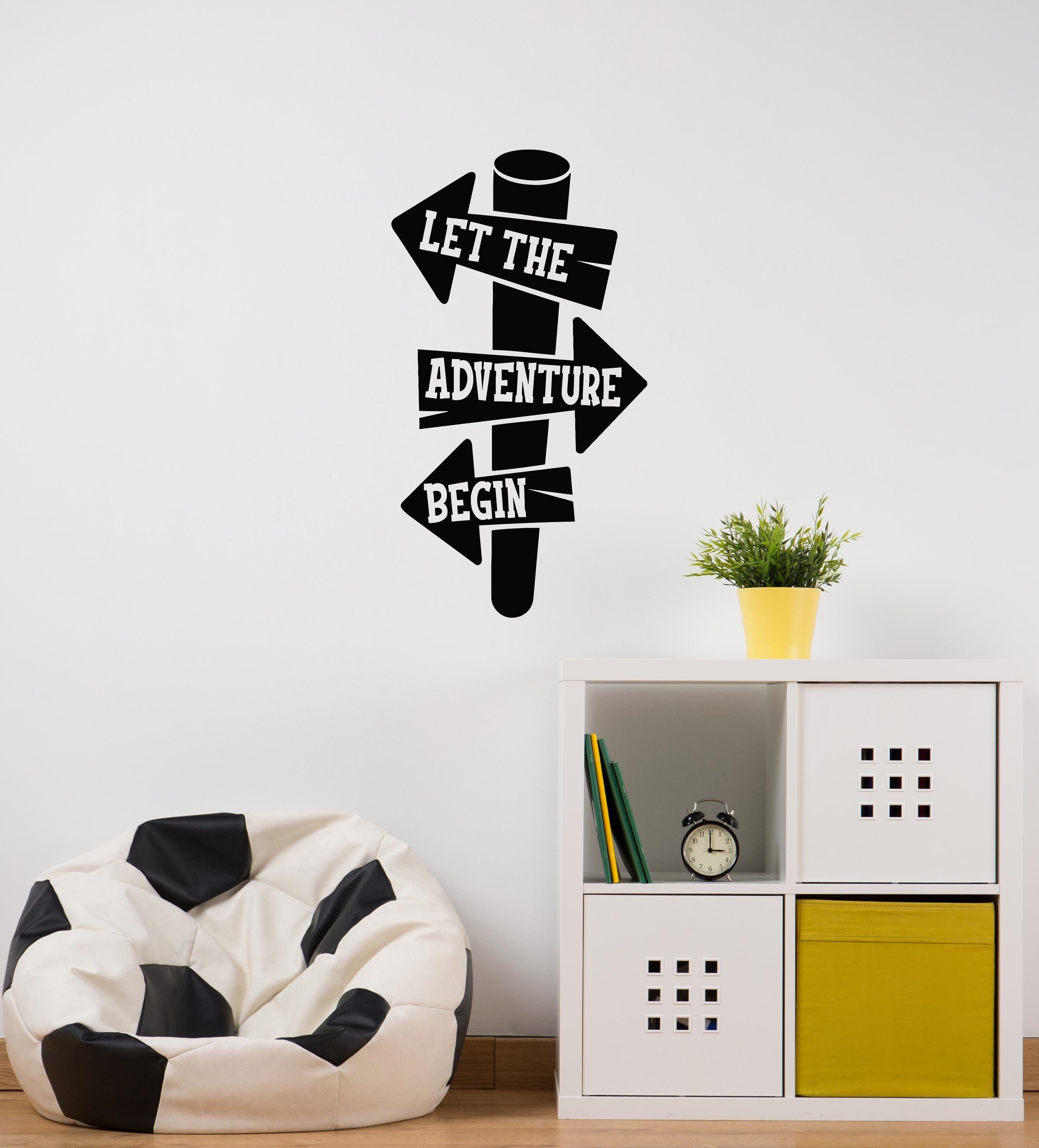 Let the Adventure Begin Sign Vinyl Wall Decal – Inspirational Wall Art ...