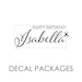 Happy Birthday Name | Decal for Balloon Arch | Customizable Party Decor ...