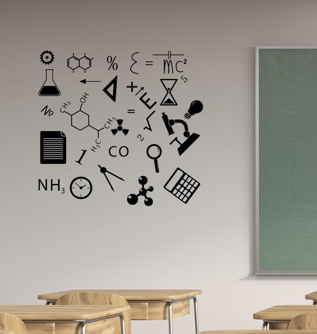 Wall Vinyl Decal Exact Science Decor School Classroom Lab Interior ...