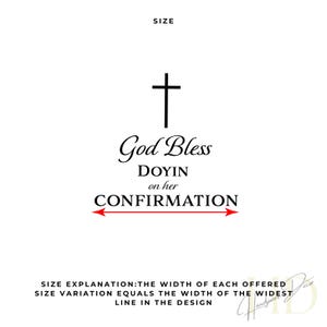 Confirmation Vinyl Backdrop Personalized Decal God Bless Custom Name ...