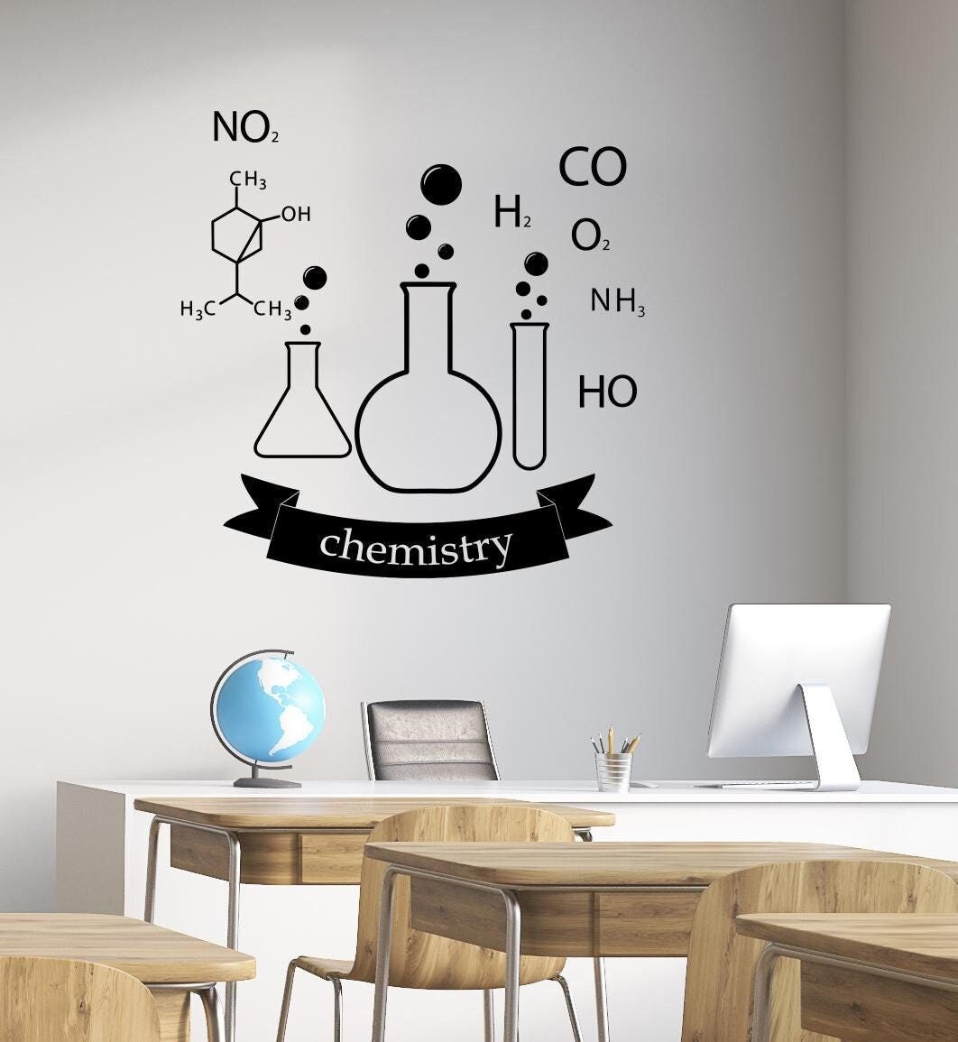 Wall Vinyl Decal Chemistry Science Classroom School Lab Decoration ...