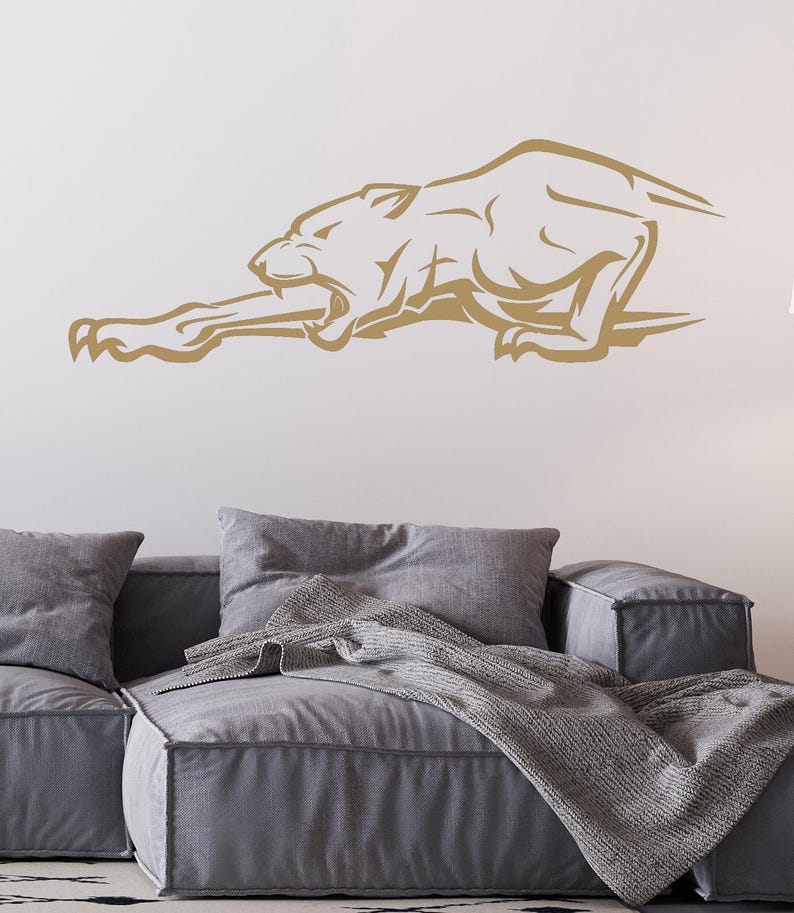 Wall Vinyl Decal Evil Abstract Panther Big Cat Car Truck Decor Predator ...