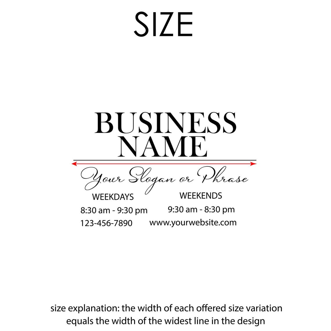Business Name Logo Sign Personalized Storefront Decal Slogan Custom ...