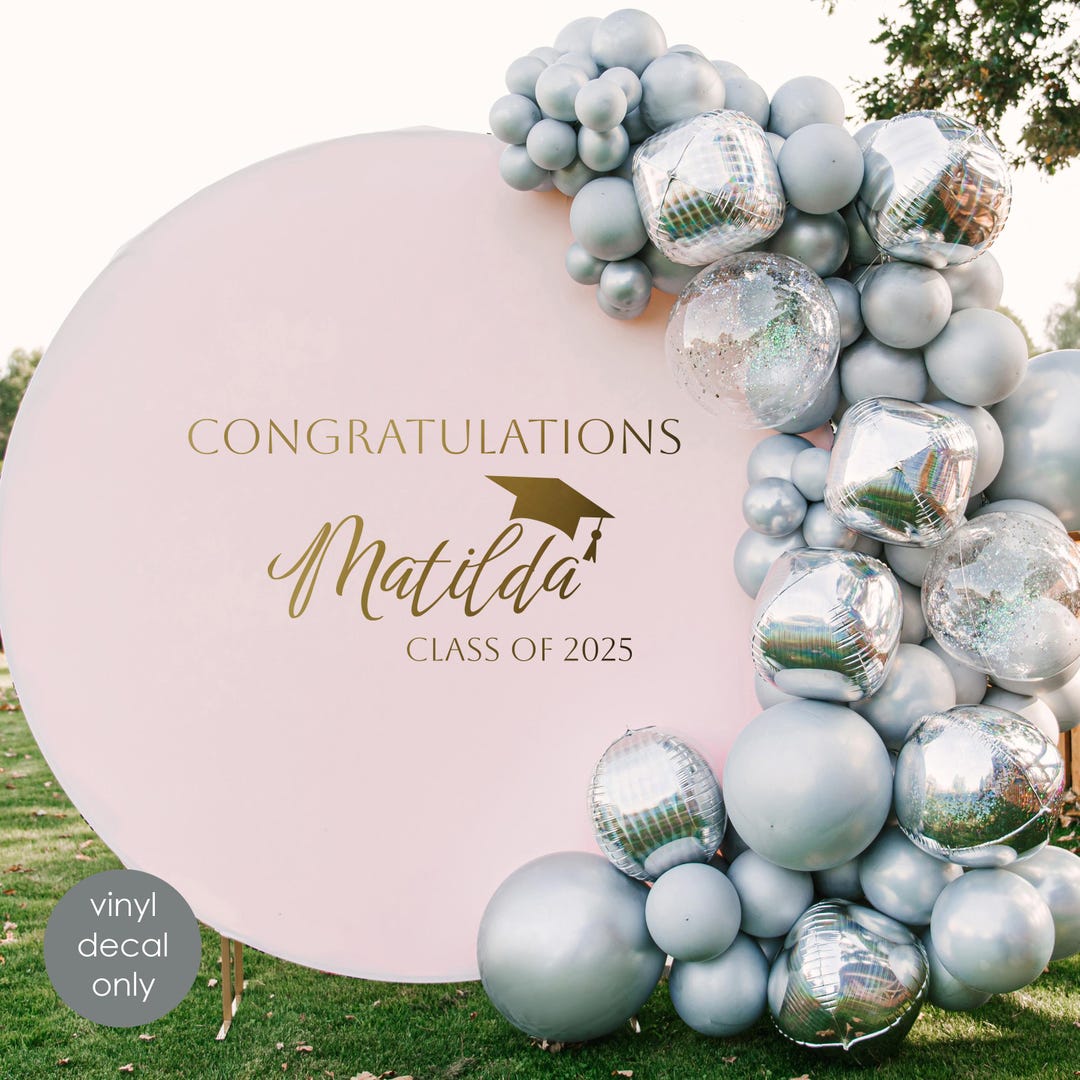 Custom Congratulations Name Vinyl Decal, Personalized Class of 2025 ...