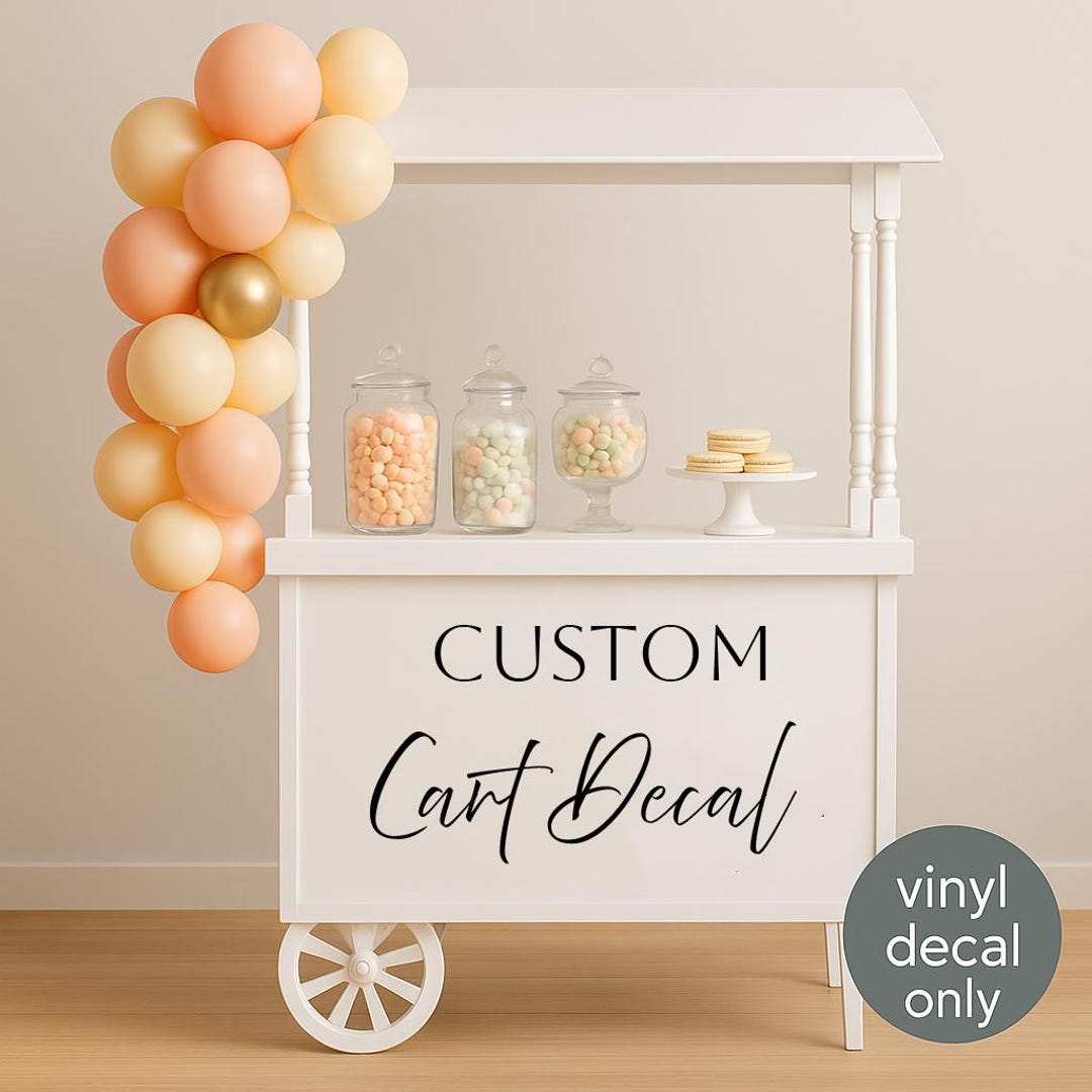 Sweet Cart Custom Decal - Personalized Candy Bar Sign for Birthday ...