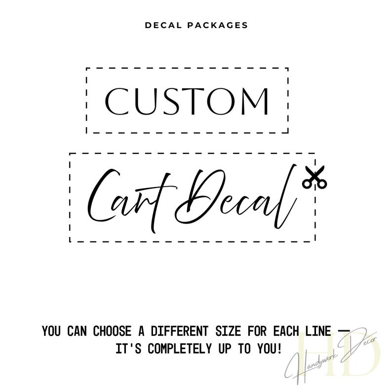 Custom Flower Cart Vinyl Decal: Wedding, Event Decor - Etsy