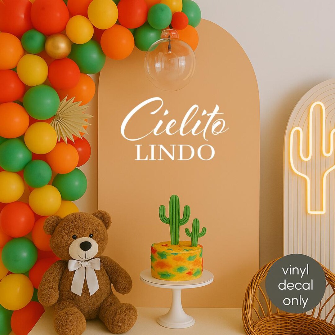 Cielito Lindo Vinyl Decal Baby Shower – Mexican-themed Backdrop Decor ...