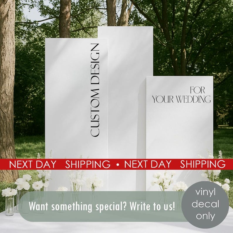 Wedding Decor Backdrop Custom Decal - Personalized Vinyl Wall Sticker ...