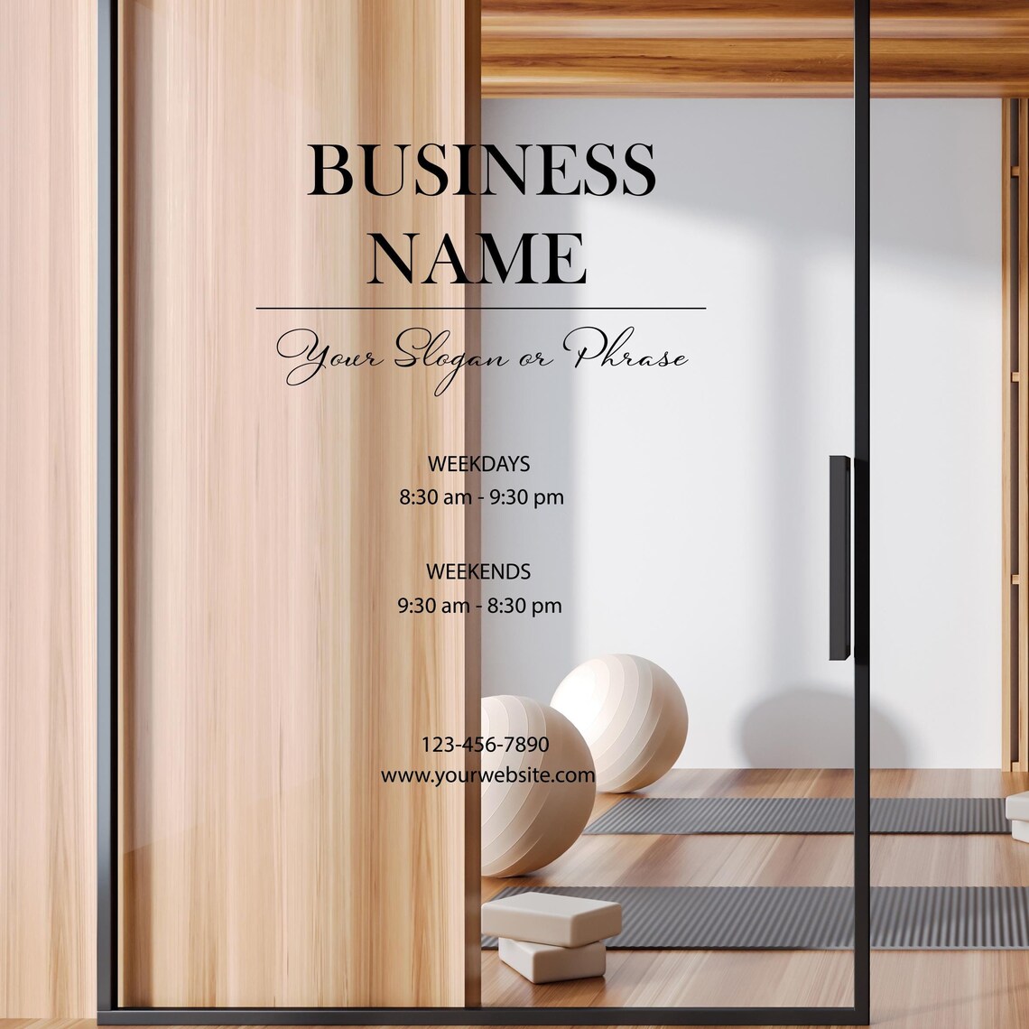 Business Name Logo Sign Personalized Storefront Decal Slogan Custom ...