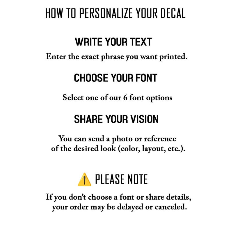 Custom Vinyl Decal for Wedding, Event, or Business – Fully Personalized ...