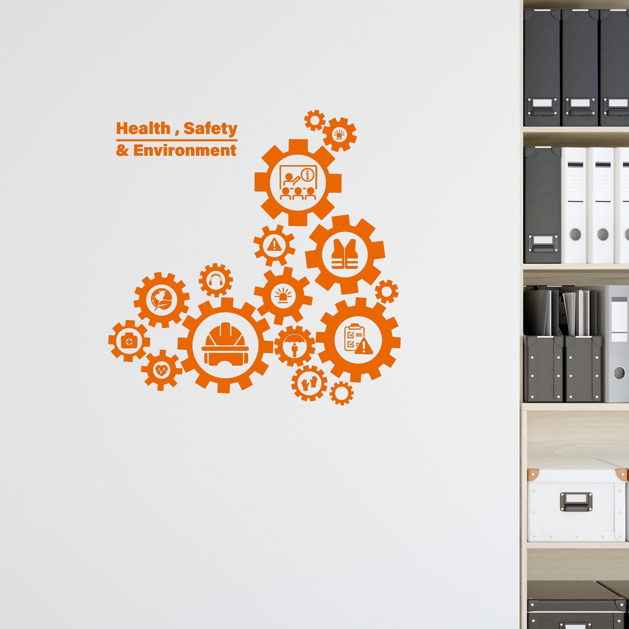 Health Safety Environment Vinyl Wall Decal Work Safety Department ...