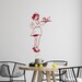 Wall Vinyl Decal Beautiful Retro Girl Waitress Hamburgers Restaurant ...