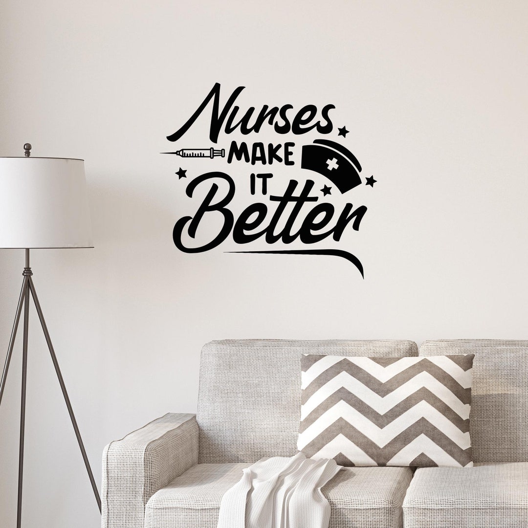 Nurses Funny Quote Wall Decal – Creative Vinyl Art for Healthcare ...