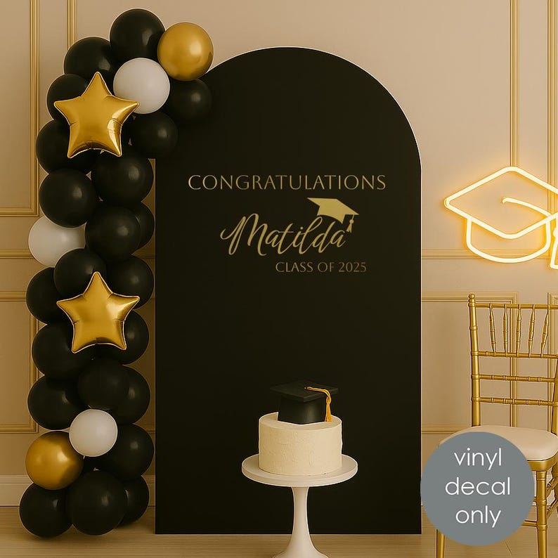 Custom Congratulations Name Vinyl Decal, Personalized Class of 2026 ...