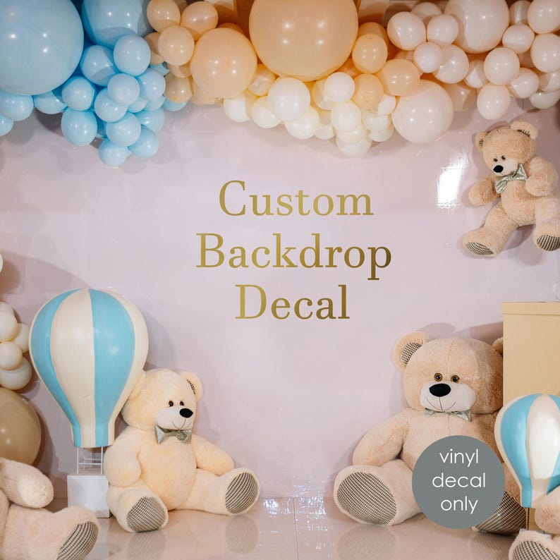 Custom Backdrop Decal | Party Decoration Idea | Personalize Wedding ...