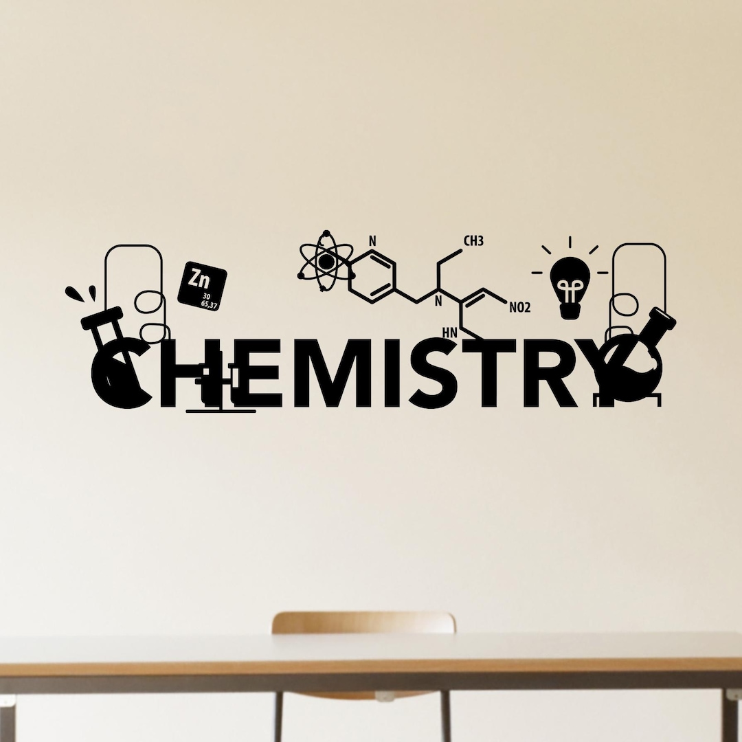 Wall Vinyl Decal Chemistry Class School Study Modern Decor Ez4973 - Etsy