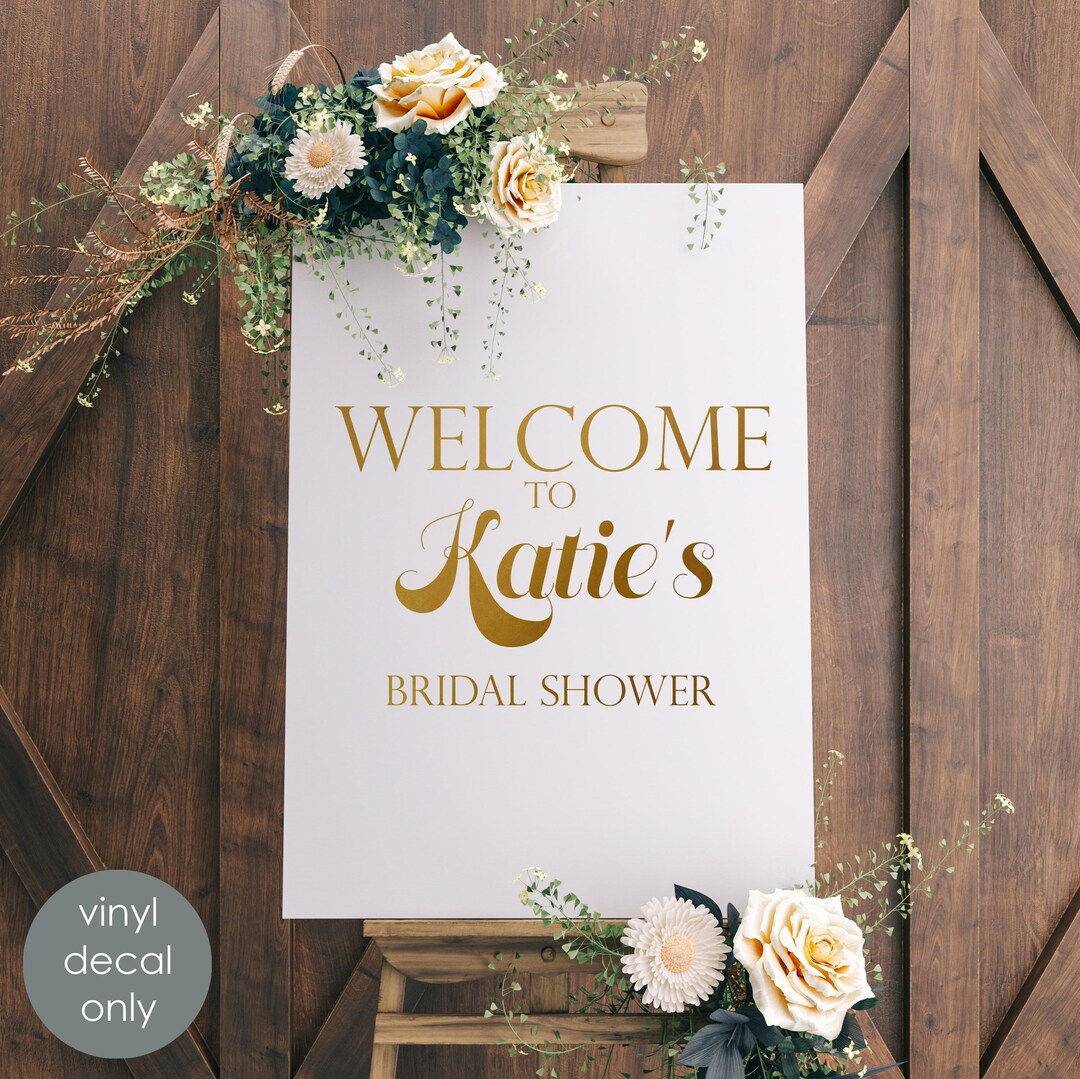 Welcome to Bridal Shower Decal | Personalized Name DIY Sign | Custom ...