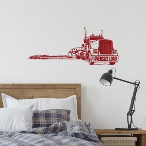 Wall Vinyl Decal Truck Cargo Transportation Car Decor Garage Interior ...