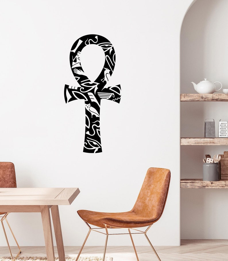 Ankh Vinyl Wall Art Ancient Egyptian Hieroglyphic Symbol Egypt Art Deco ...