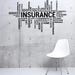 Insurance Words Cloud Vinyl Wall Decal Motivational Office Sticker ...