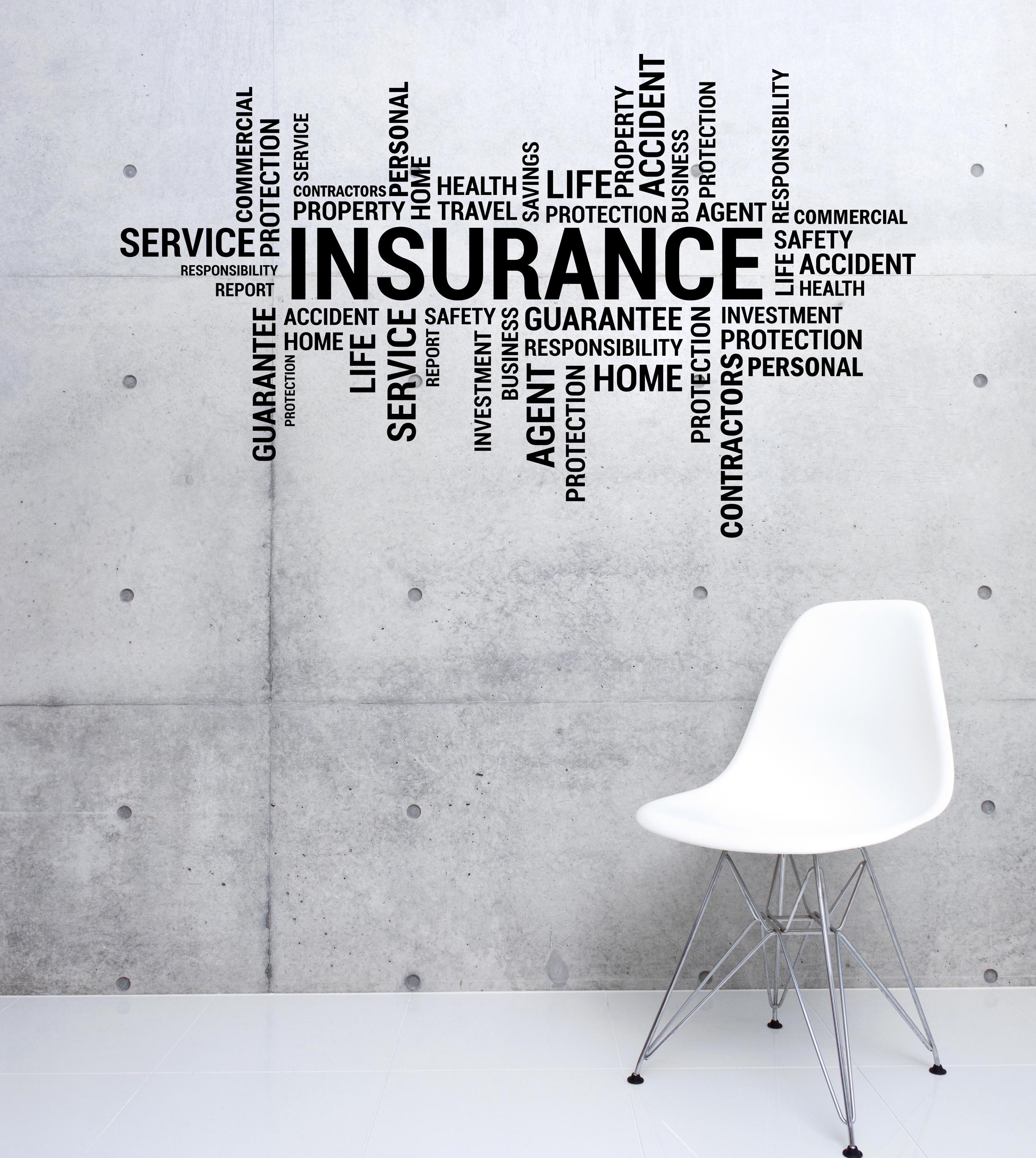 Insurance Words Cloud Vinyl Wall Decal Motivational Office Sticker ...