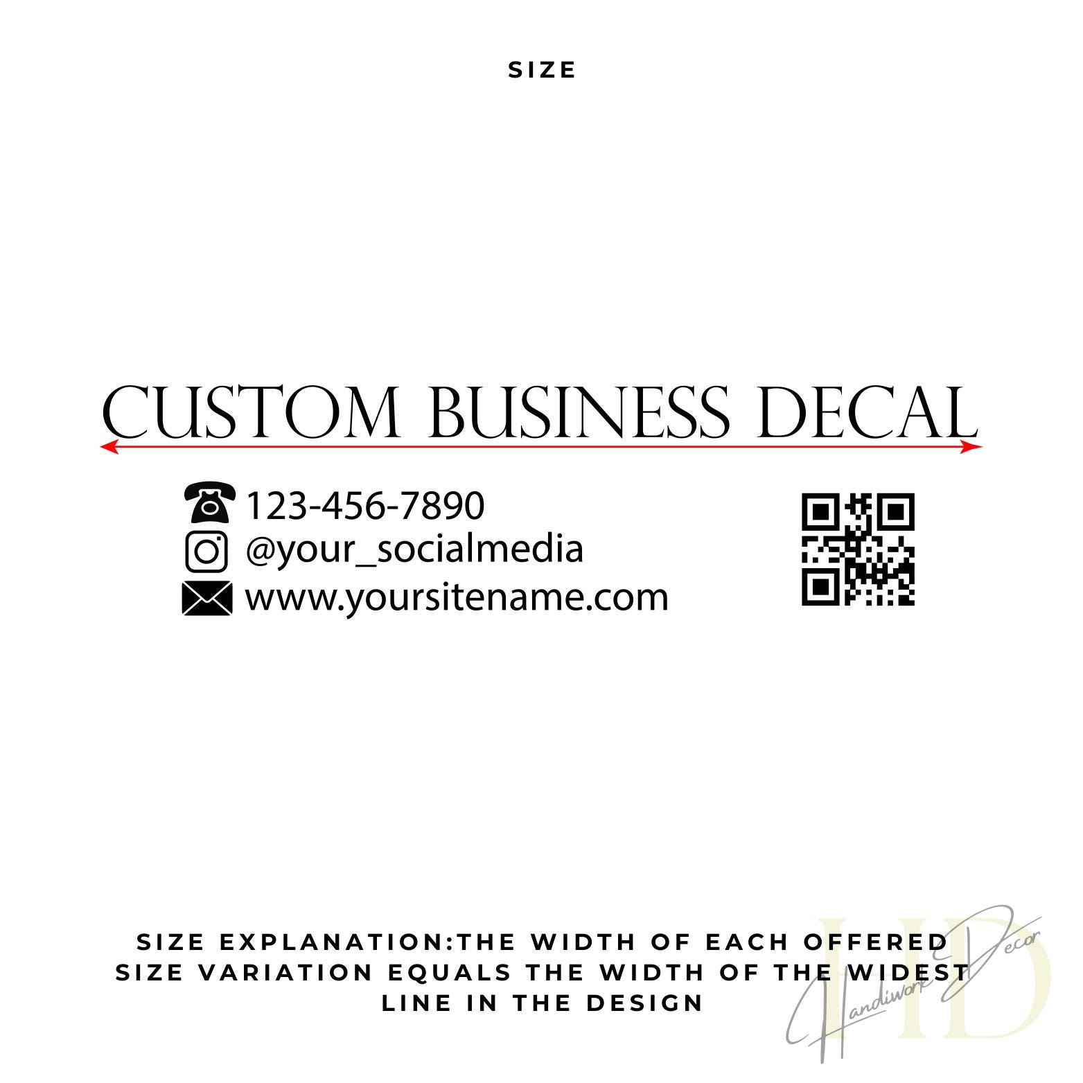 Personalized Business Name Vinyl Decal for Car - Custom Company Logo ...