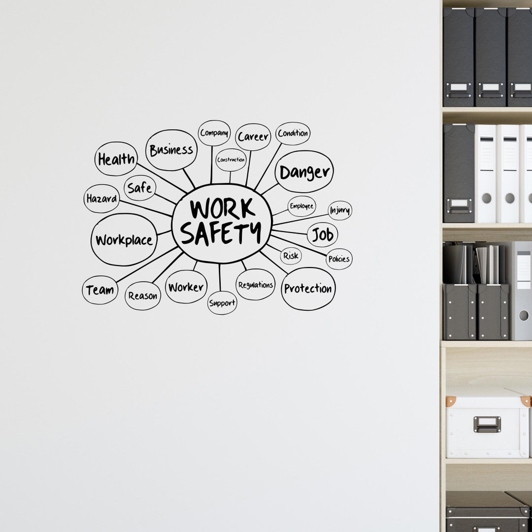 Work Safety Vinyl Wall Decal for Company Department Trainer Office ...