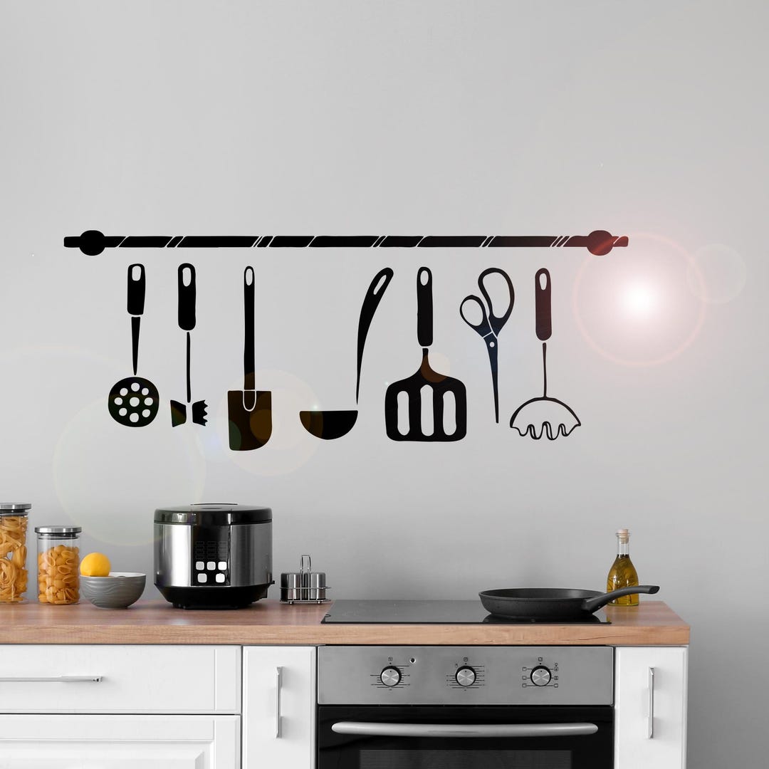 Wall Vinyl Decal Kitchen Restaurant Food Modern Cool Interior Decor ...