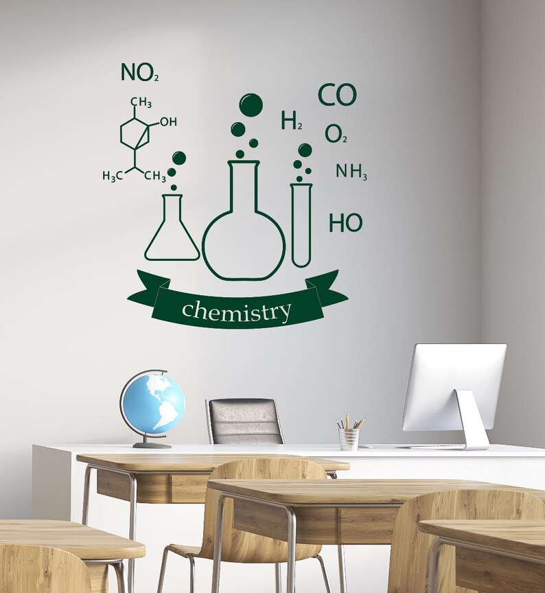 Wall Vinyl Decal Chemistry Science Classroom School Lab Decoration ...