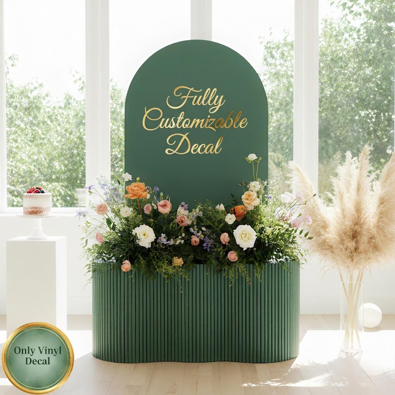 Custom Vinyl Decal for Wedding, Event, or Business – Fully Personalized ...