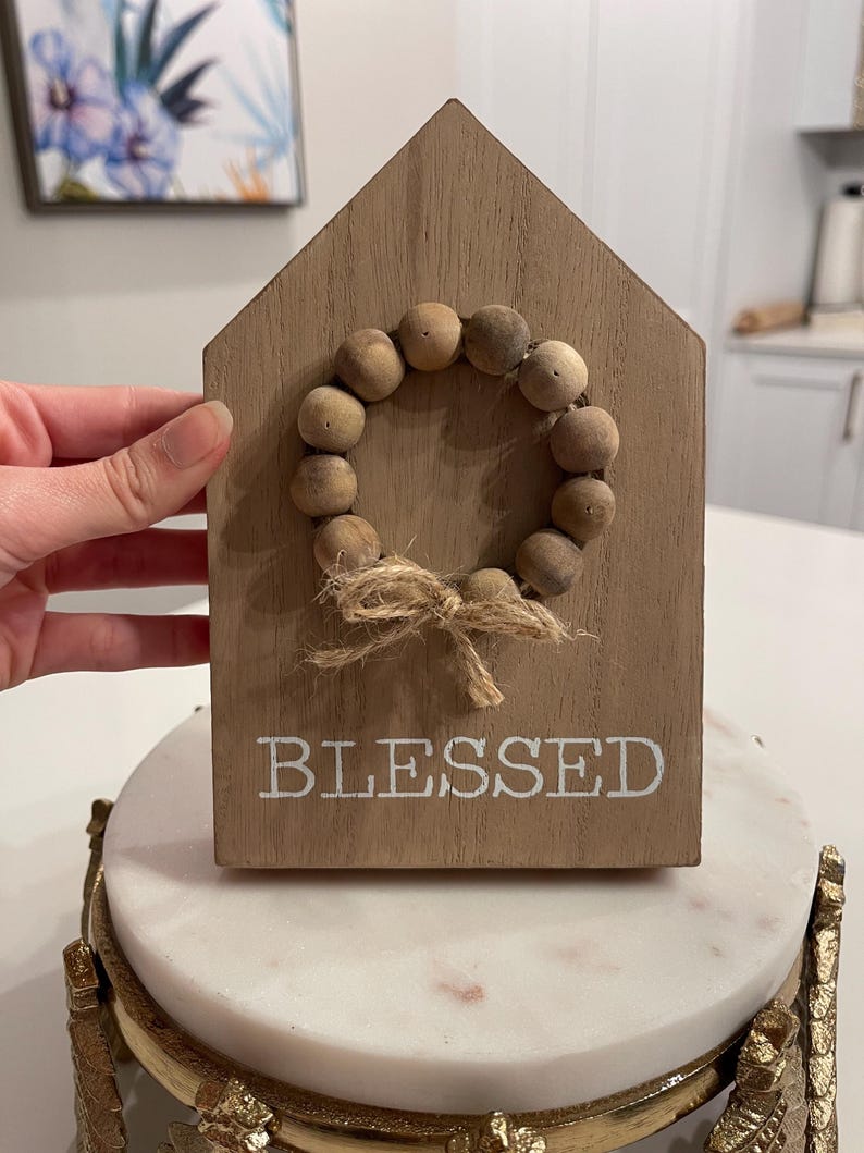 Wooden Home blessed Decor - Etsy