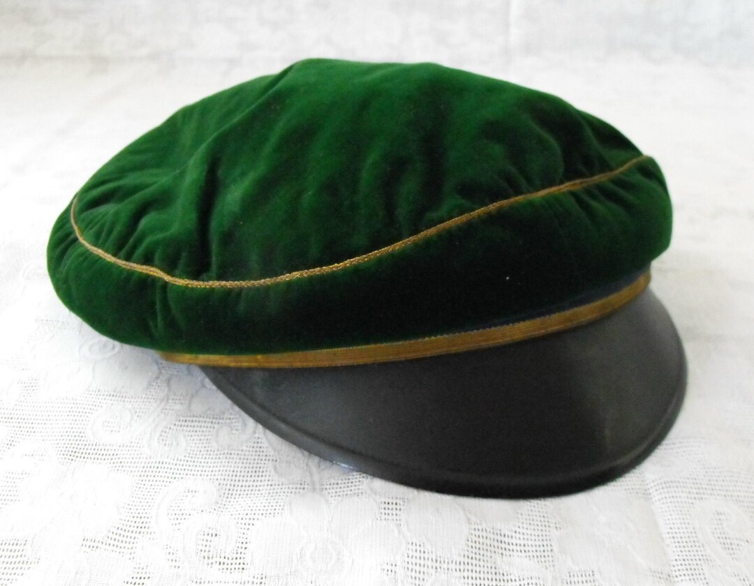 Green Antique German Velvet Students Cap - Etsy